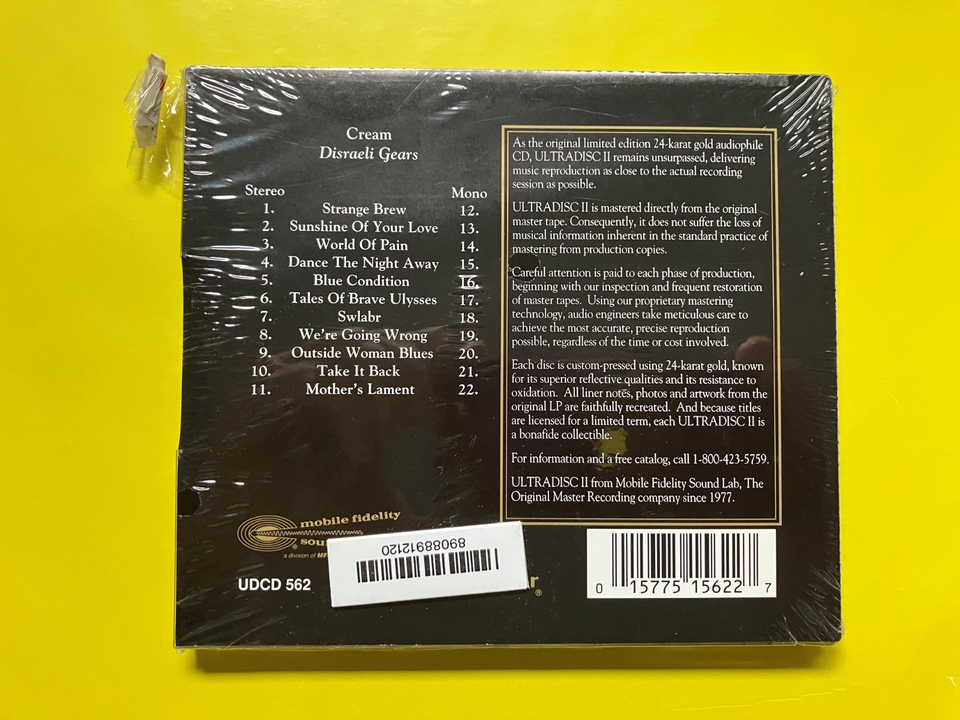 Eric Clapton Cream Disraeli Gears CD 1992 Ultradisc II [MFSL UDCD-562 ...