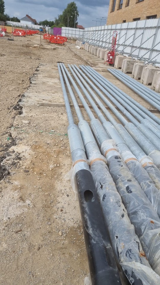 1x Thorn Lighting Lamp Post / Cctv Pole 9m Root Mounted Stepped Column ...