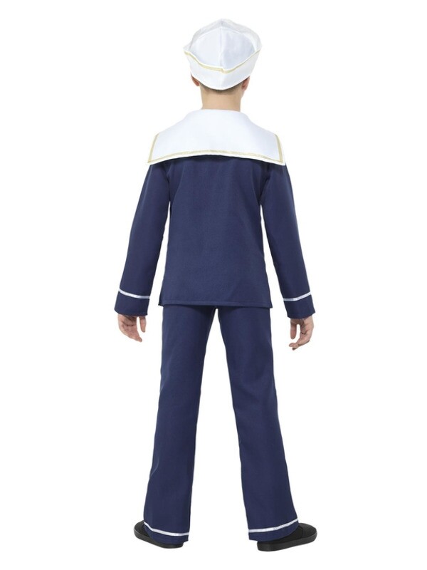 Boys Navy Sailor Costume Kids Marine Military Sea Force Book Week Child ...