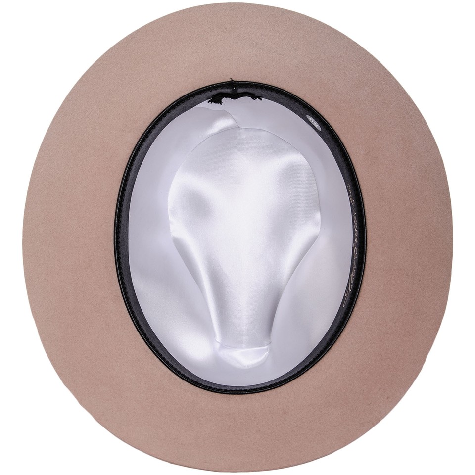 Sterkowski MOSCA Rabbit Felt Fedora Hat Wide Brim Trilby Elegant Winter ...