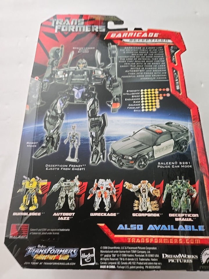 Hasbro Transformers Movie Deluxe: Barricade Action Figure 653569098829 ...