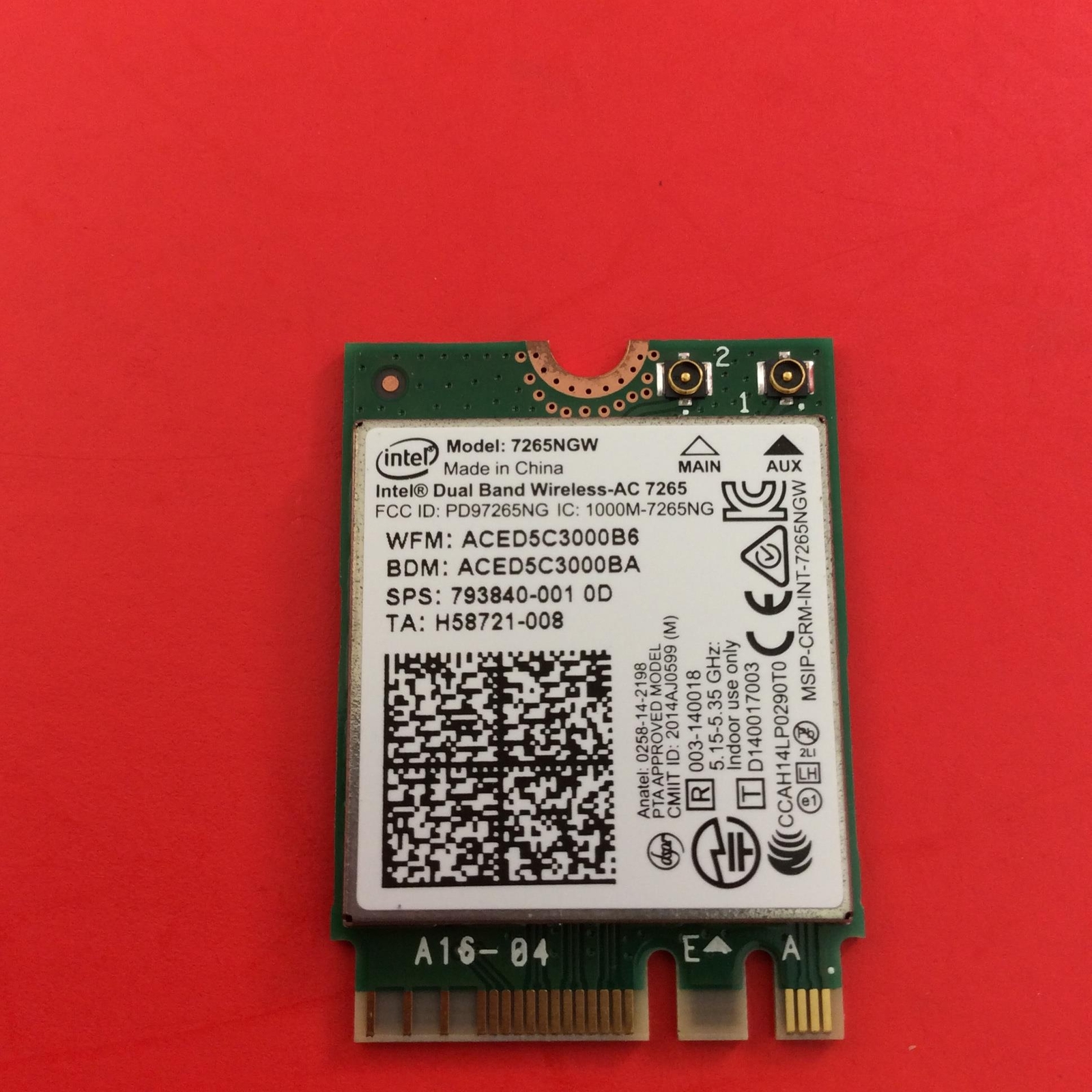 HP Stream 14-ax010wm 14-ax020wm ax027cl WIFI Wireless Card P/N 793840 ...