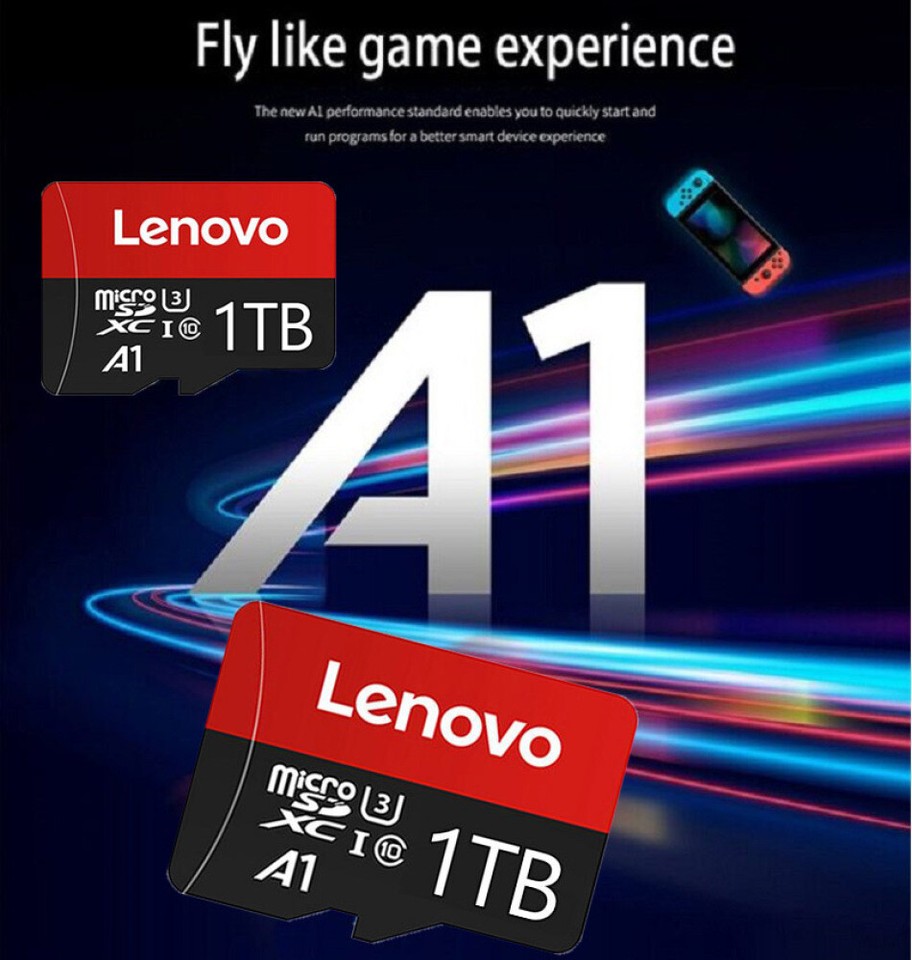 1TB Lenovo Micro SD Card Memory Card SDXC U3 A1 Class 10 For Smartphone ...