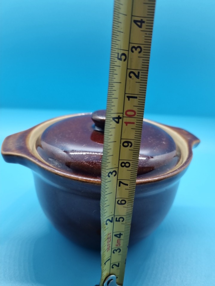 Bourne Denby Dark Brown Treacle Glaze Small Lugged Pot Individual Dish ...