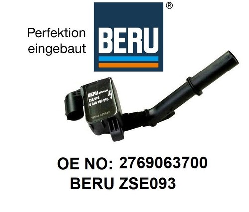 Genuine OEM BERU Ignition Coil A 276-906-3700, 2769063700, 0221604034 ...