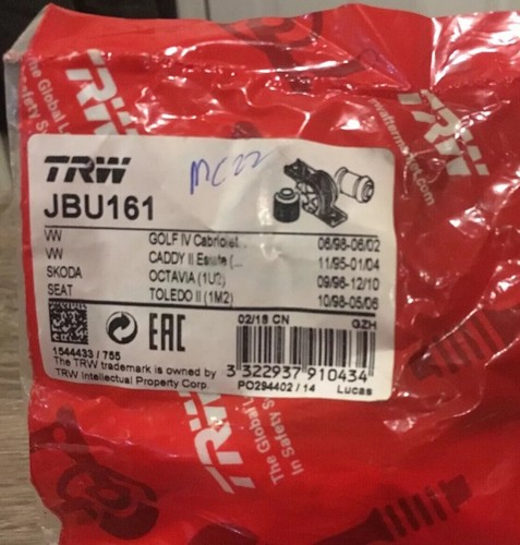 JBU161 TRW Control Arm Bushing Mk3 Jetta Golf Cabrio New Factory Sealed | eBay