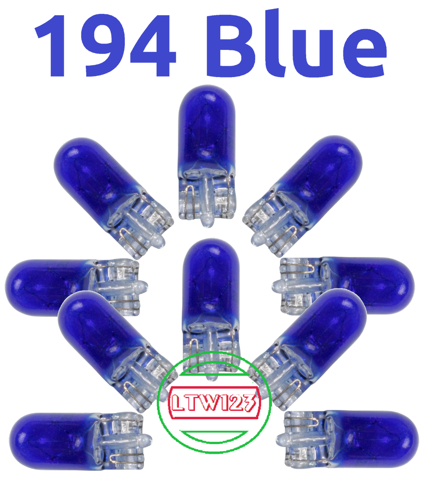 (10) 194 Blue T10 Wedge Car Mini Light bulbs W5W 2825 158 192 168 , 193 ...