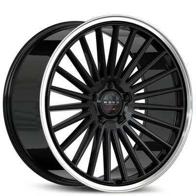 20 21 22" Koko Kuture Wheels Parlato Gloss Black/Polished Lip Flow ...