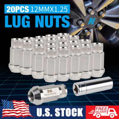 20PCS 12X1.25 12mmX1.25 M12X1.25 Extended Wheel Lug Nuts For Nissan For ...