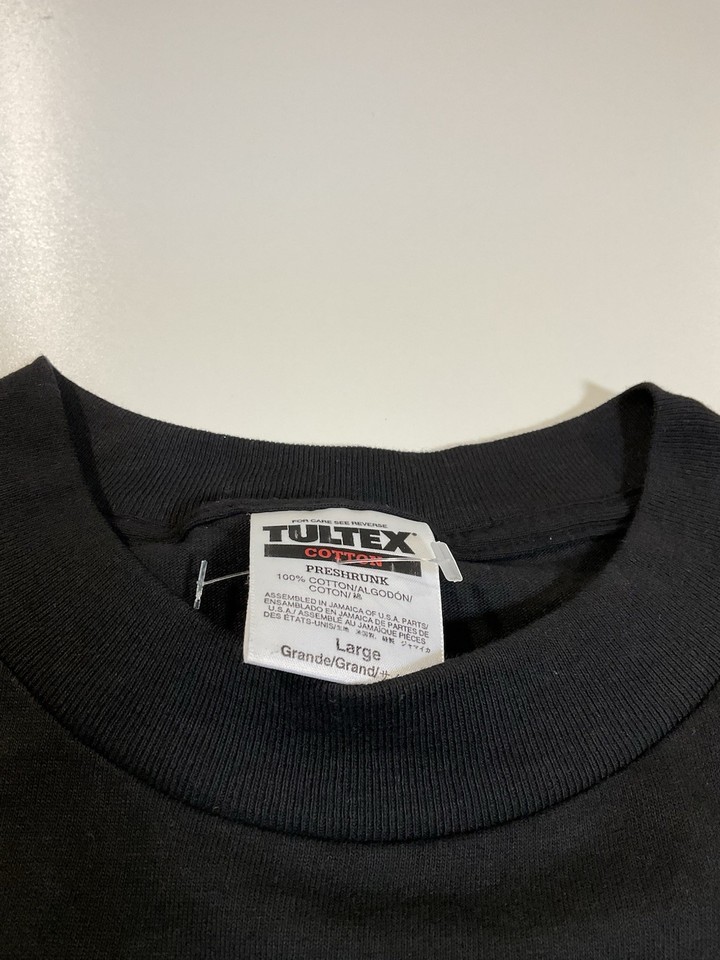 Vintage Men In Blue T Shirt Sz L Police Deadstock Talking Tops 90s | eBay