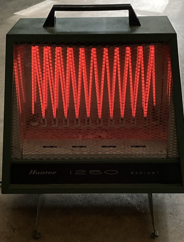 Vtg HUNTER Green #33461 Portable Radiant Electric Heater 1250 USA ...