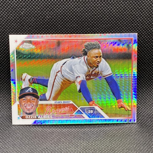 2023 Topps Chrome Prism Refractor Braves Ozzie Albies #196 Parallel | eBay
