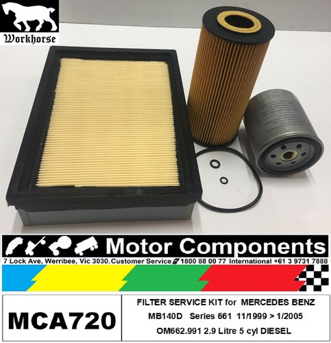 FILTER SERVICE KIT for Mercedes Benz MB140D Series 661 OM662.991 2.9L ...