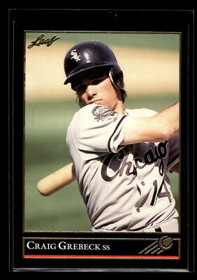 1992 Leaf Baseball #344a Craig Grebeck Black Gold Chicago White Sox | eBay