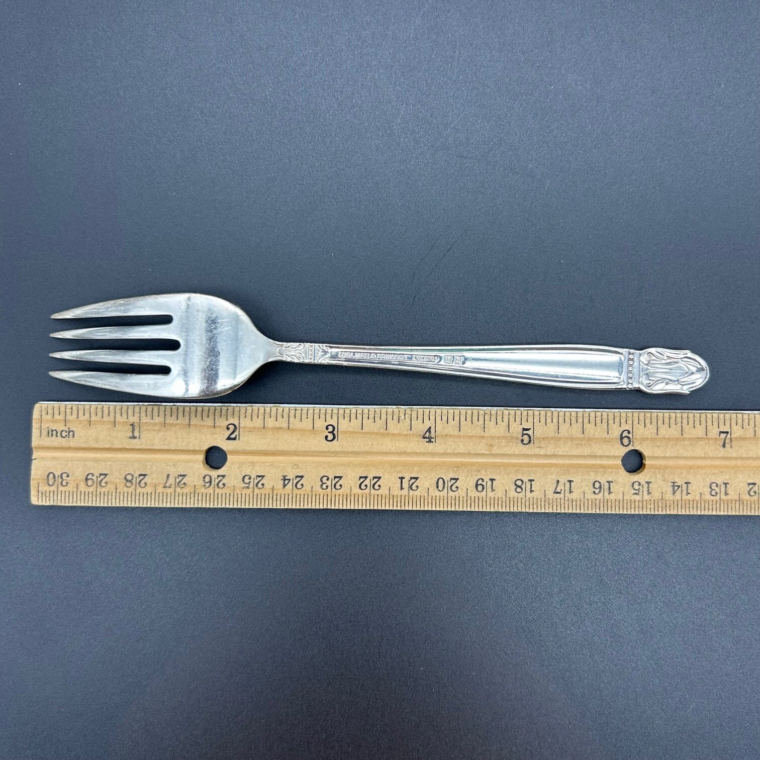 Vtg Salad Forks Set of 6 Holmes & Edwards Danish Princess Silver Inlaid ...