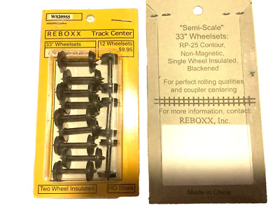 ReBoxx-2 33" HO Semi-scale wheels sets, .955" Axle Length, 12/ Pkg ...