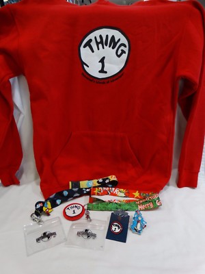 UNIVERSAL STUDIOS THING 1 SET- SWEATSHIRT, PIN, 2 LANYARDS, MAGNETS AND ...
