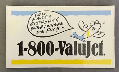 Valujet Airlines Promotional Magnet - Rubberized | eBay