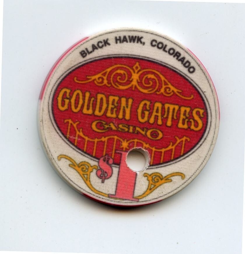1.00 Chip from the Golden Gates Casino Black Hawk Colorado Drilled | eBay