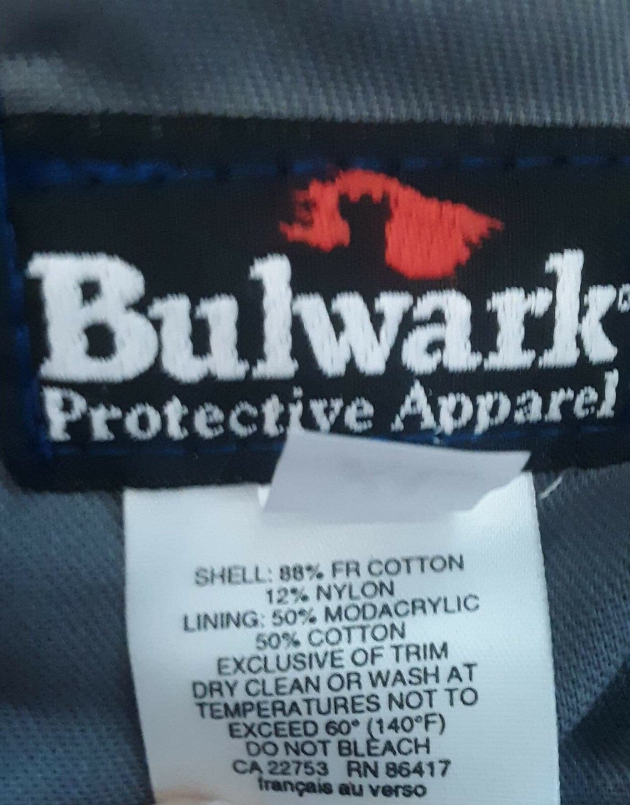 BULWARK Protective Apparel Flame Resistant Coveralls/Jumpsuit Navy Blue ...