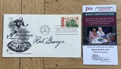 + Red Grange Signed FDC 1st Day Cover Football HOF Autograph JSA COA | eBay