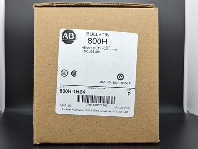 Allen Bradley 800H-1HZ4 Stainless Steel 1 Hole Enclosure New In Box USA ...