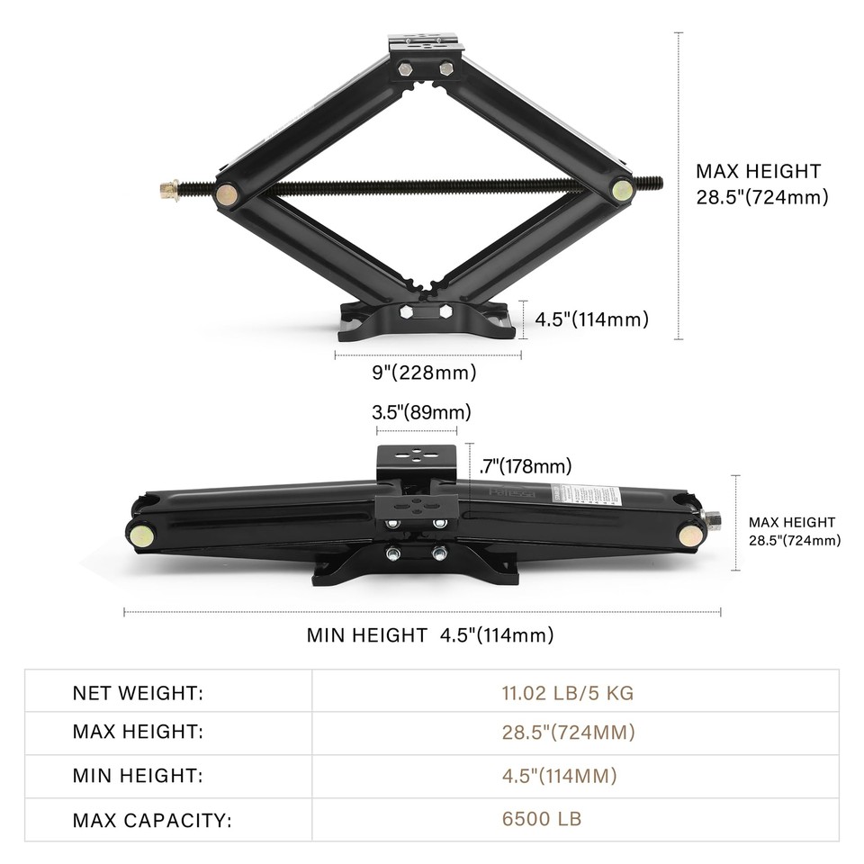 4 Packs RV Scissor Jack Stabilizer 6500lb Heavy Duty 24" RV Trailer ...