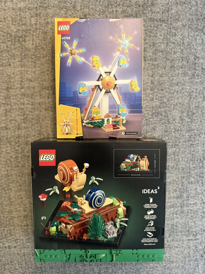 2025 Lego GWP Friendly Snails 40788 & Ferris Wheel 40758 Brand New ...