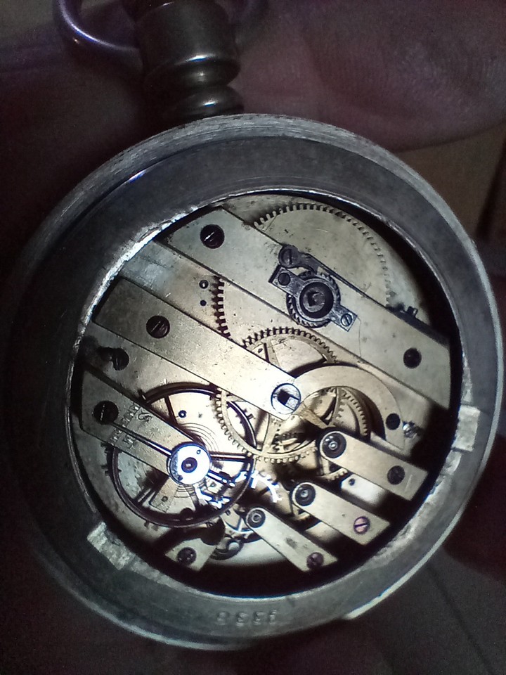 Very Clean Big Old Bar Movt Pocket Watch 49mm Key Wind Key Set | eBay