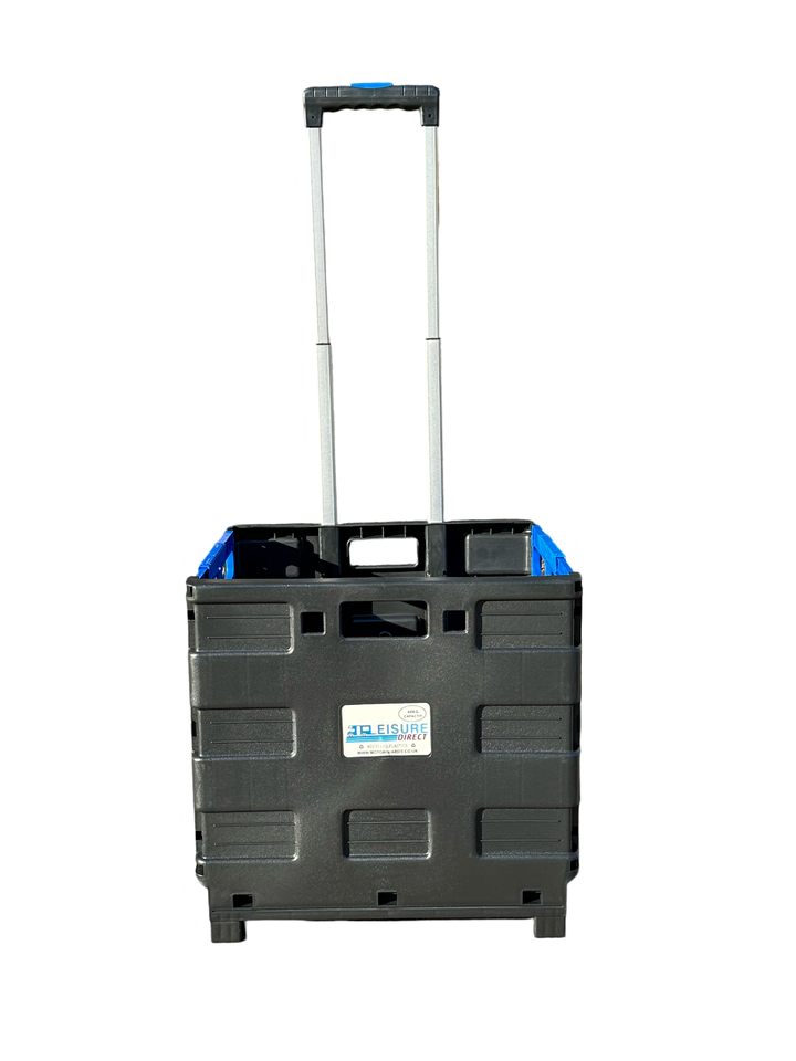 LEISURE DIRECT FOLDING HEAVY DUTY SHOPPING BOOT CART CRATE TROLLEY ...
