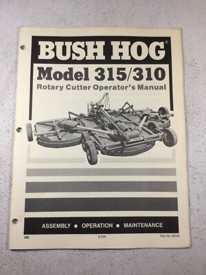 Bush Hog 315, 310 Cutter Operators Manual | eBay