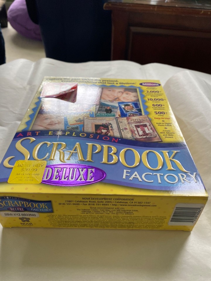 Art Explosion Scrapbook Deluxe Factory Big Box PC Software New | eBay