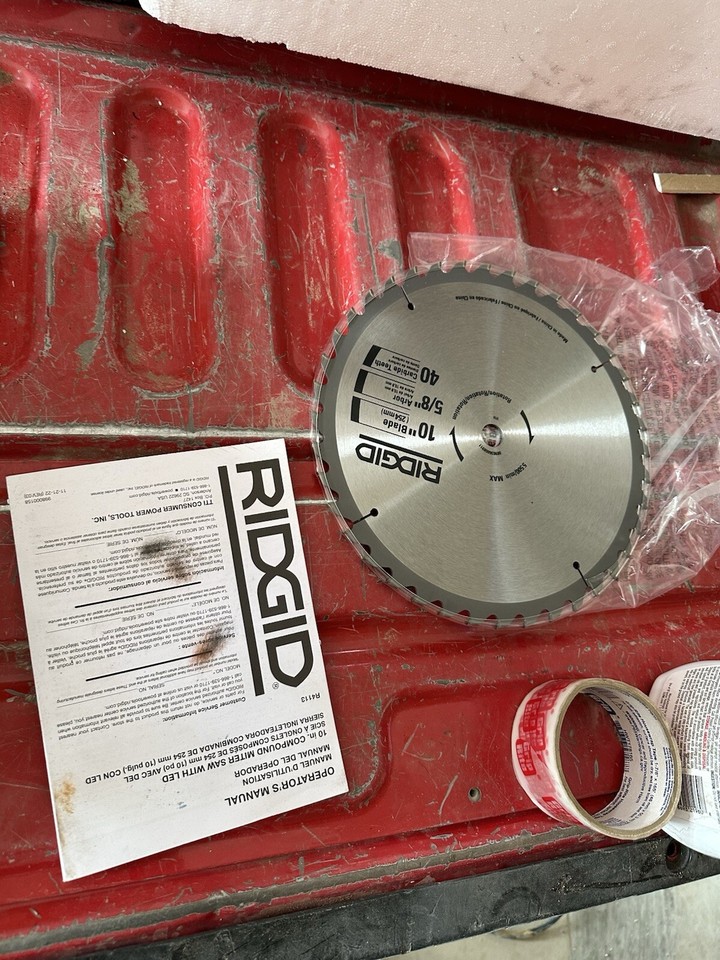 RIDGID R4113 15 Amp 10 inch Dual Miter Saw with LED Cut Line Indicator ...