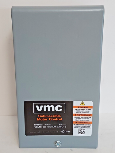 VMC Submersible Motor Control Box 230 Volt, 0.5 HP Model 14940943 Open ...