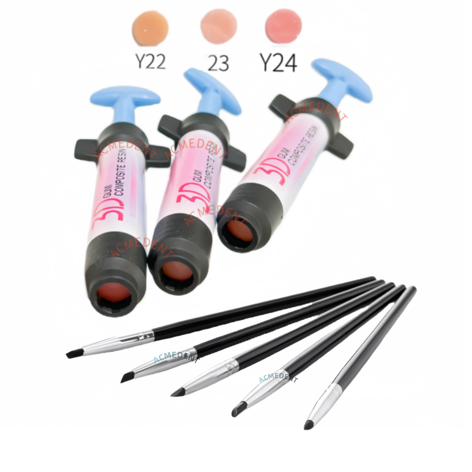 Pink Resin Dental Beauty Gum Composite Syringe Gingiva Recession ...