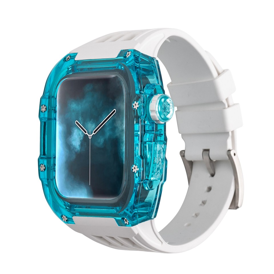 Transparent Case Rubber Band Mod Kit For Apple Watch Ultra 49mm 8 7 6 ...