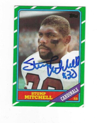 Autographed Signed STUMP MITCHELL St. Louis Cardinals 1986 Topps Card ...