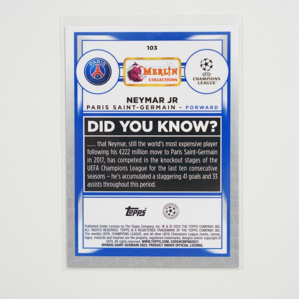 2022-23 Topps Merlin UEFA Green Mojo Refractors #103 Neymar Jr /99 | eBay