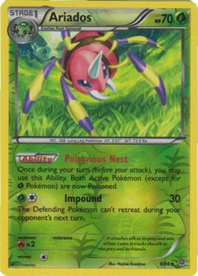 Ariados - 6/98 - Uncommon - Reverse Holo x1 - NM-Mint - XY Ancient ...