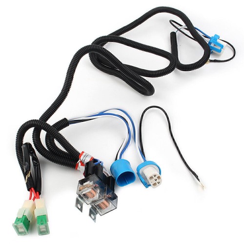 Relay Wire Harness 40A 9007 HB5 Head Light Replace Socket Connector Two ...
