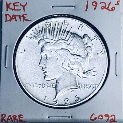 1926 S PEACE SILVER DOLLAR HI GRADE GENUINE U.S. MINT RARE KEY COIN ...