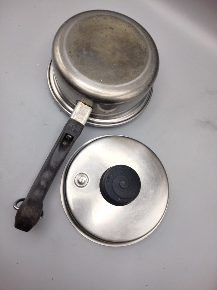 SaladMaster 1 Qt 7” Sauce Pan Stainless Steel With Vapo Lid 18/8 Tri ...