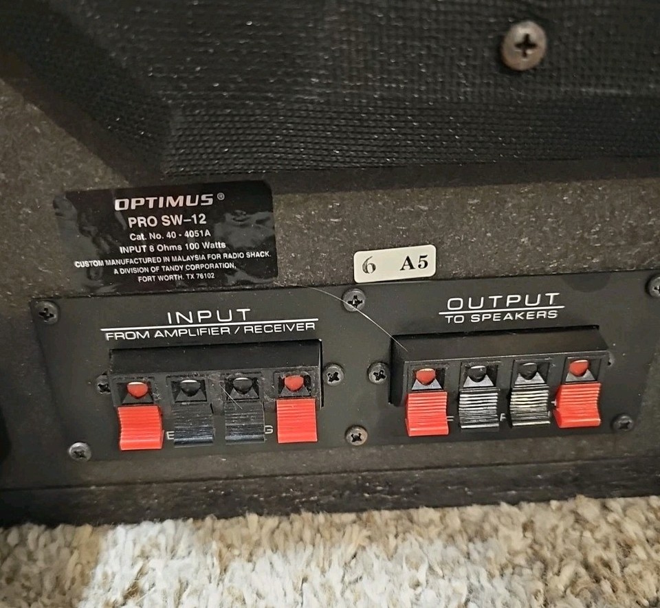 Optimus Pro SW-12 Passive Subwoofer Dual Voice Coil | eBay