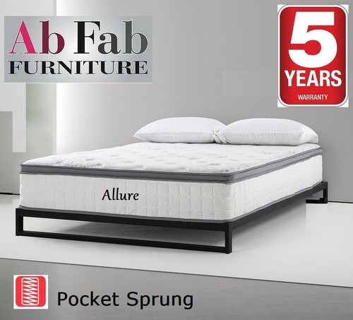 SINGLE MATTRESS - ALLURE PILLOW TOP POCKET SPRING 26CM THICK MATTRESS ...