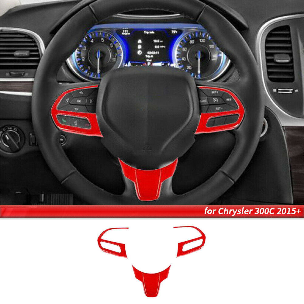 Car Steering Wheel Cover Decor Trim Accessories For Chrysler 300C 2015 ...