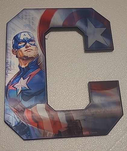 Marvel Avengers 3D Letter C Wall Decor ft "Captain America" Wooden 8x10 ...