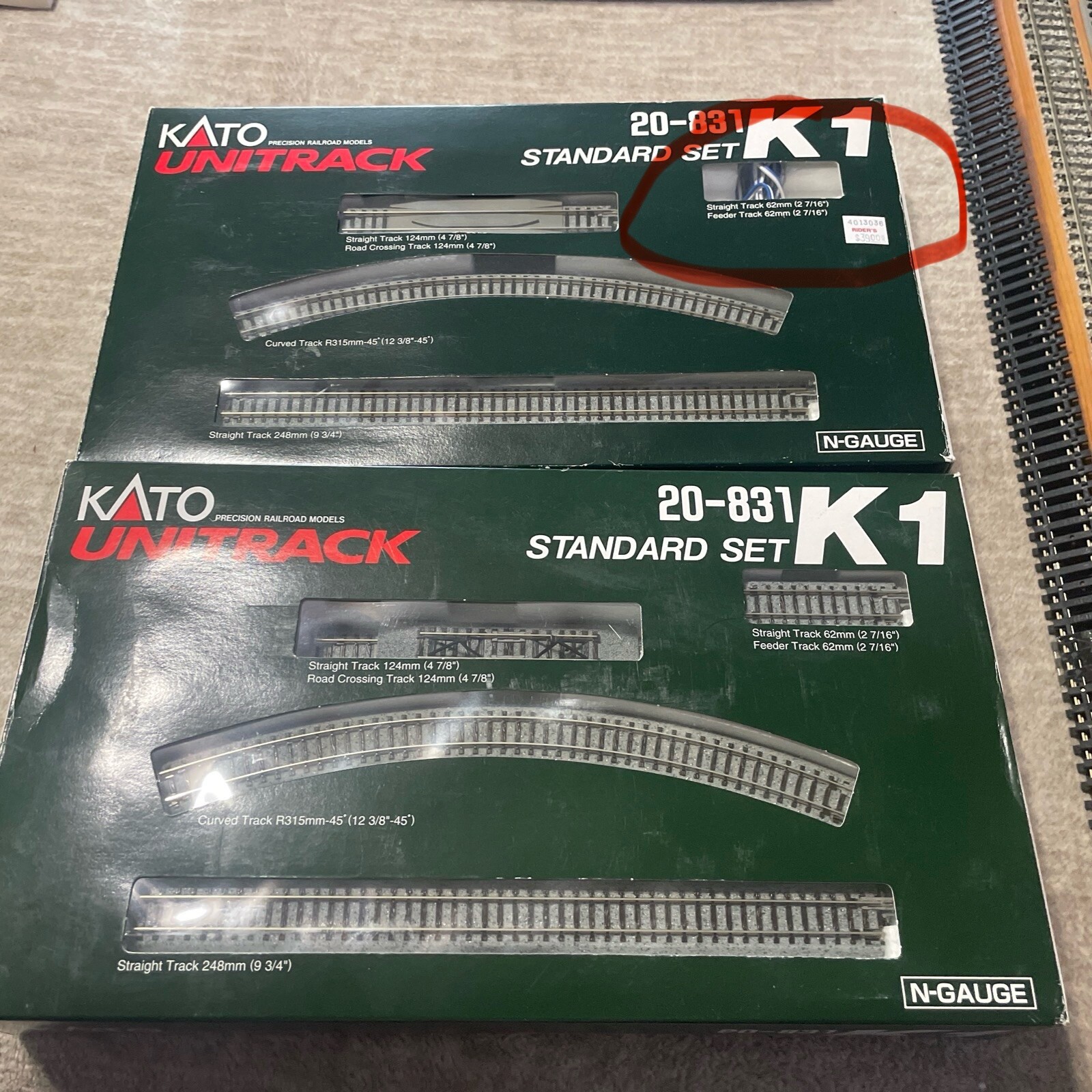 Kato 20-831 N Scale K1 Standard Set Of Unitrack Lot Of 2 (Read ...