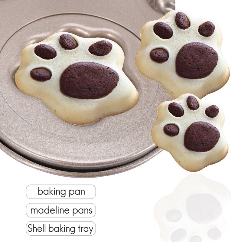 Madeleine Pans,3 Pack Nonstick Claws Shape Baking Pans, Carbon ...