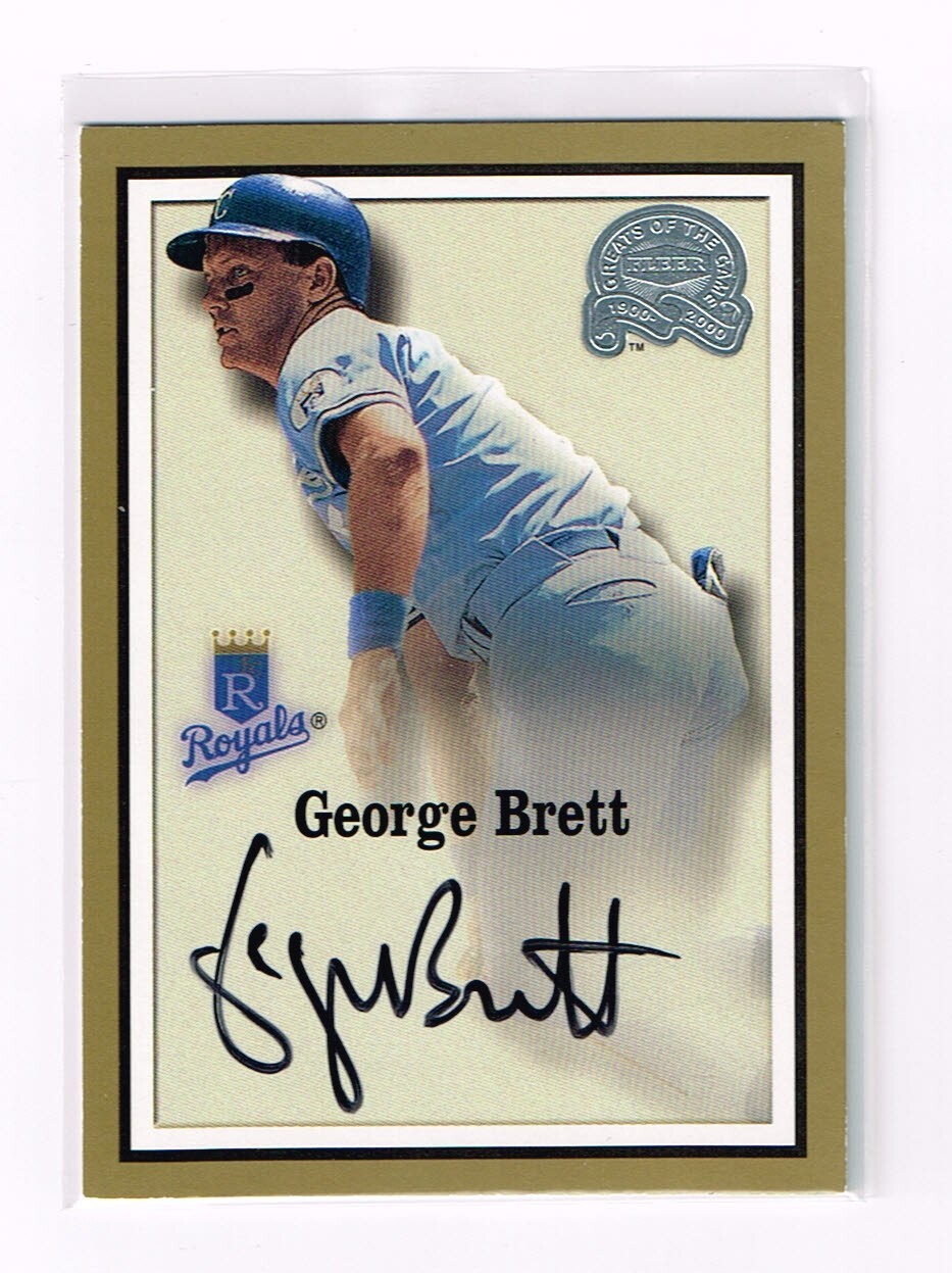 GEORGE BRETT 2000 FLEER GREATS OF THE GAME AUTOGRAPH KC ROYALS HOF SP ...