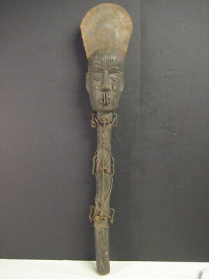 Ofo ritual staff, wood and iron statue, African, Nigeria, Igbo culture ...
